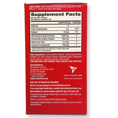Move Free Joint Health Advanced Glucosamine Chondroitin 200 coated tab ...