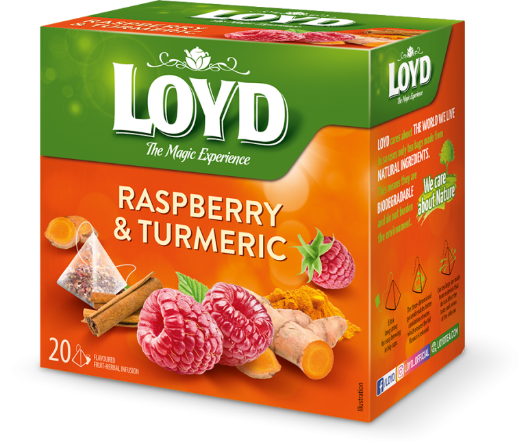 Loyd Raspberry & Turmeric 20 tea bags – Pewex Pharmacy