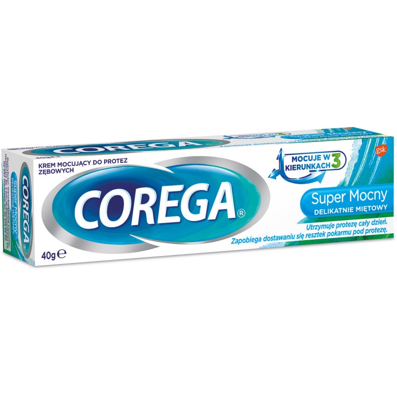 Corega Denture fixing cream, Super strong, Slightly mint, 40 g – Pewex ...