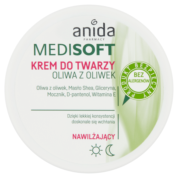 ANIDA MediSoft Moisturizing Face Cream w/ Olive Oil, | Kosmetyki z ...