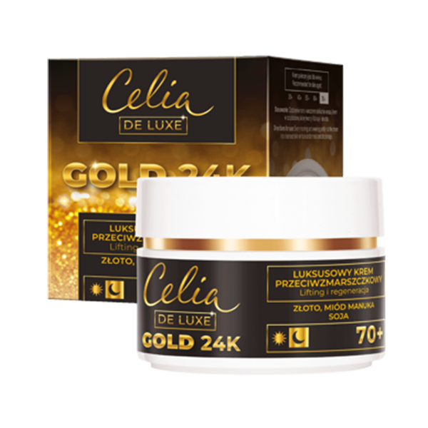 CELIA DELUXE 70+ GOLD 24K Anti-Wrinkle Cream – 50 ml Enriched with 24 ...