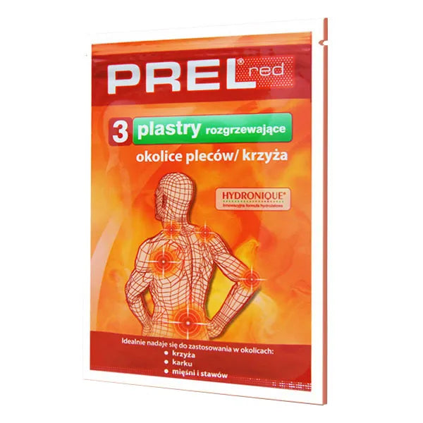 PREL RED Warming patch around the back, lower back and neck. Hydrogel ...