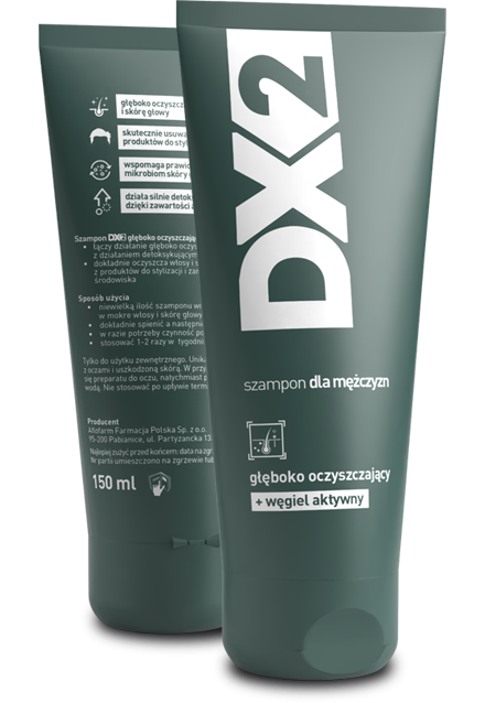 DX2 Deep cleansing Shampoo with activated carbon 150 ml – Pewex Pharmacy